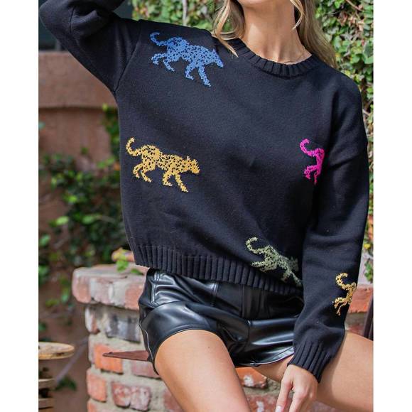 eesome | Sweaters | New Eesome Womens Multi Colored Tigers Sweater In ...